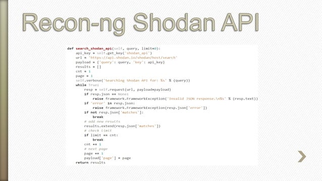 OSINT tools for security auditing with python | PPT
