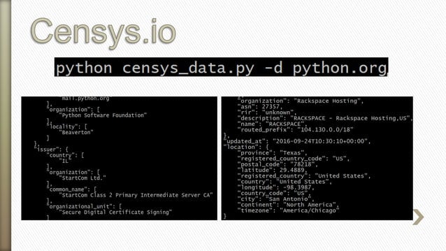 OSINT tools for security auditing with python | PPT