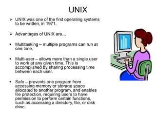An introduction to operating syste- Windows, Linux etc | PPT