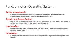 operating system introduction (software) | PPT