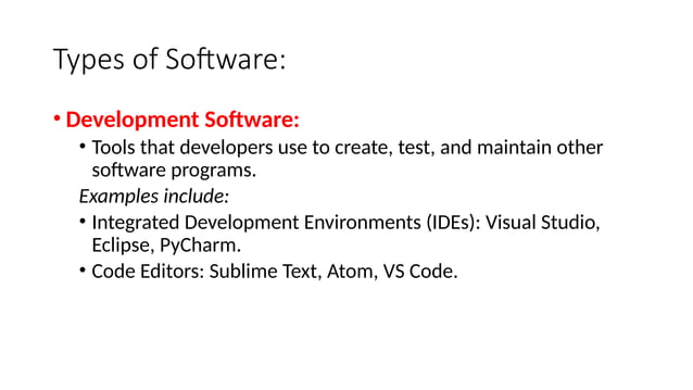 Operating System Introduction Software Ppt