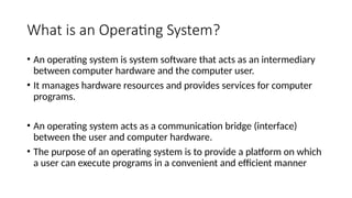 operating system introduction (software) | PPT