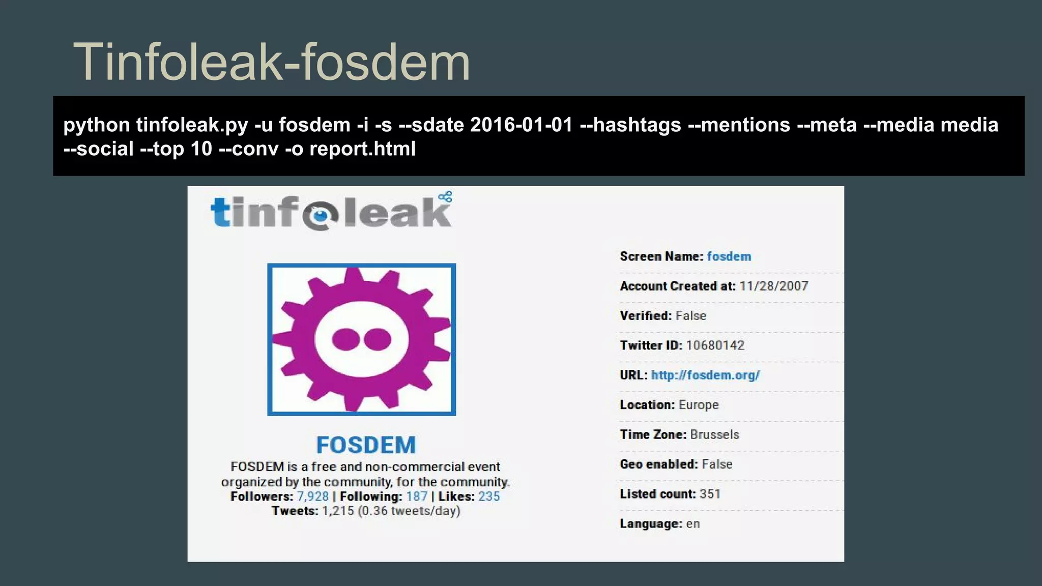 OSINT tools for security auditing [FOSDEM edition] | PPT