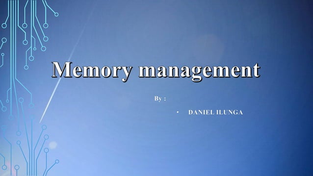 Memory management | PPT