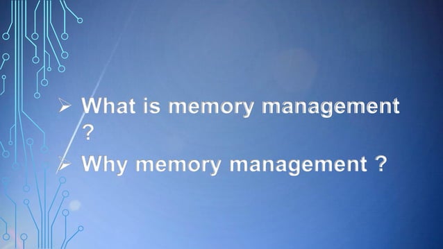 Memory management | PPT