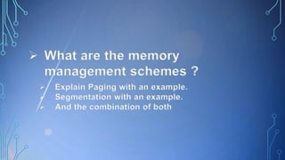 Memory management | PPT