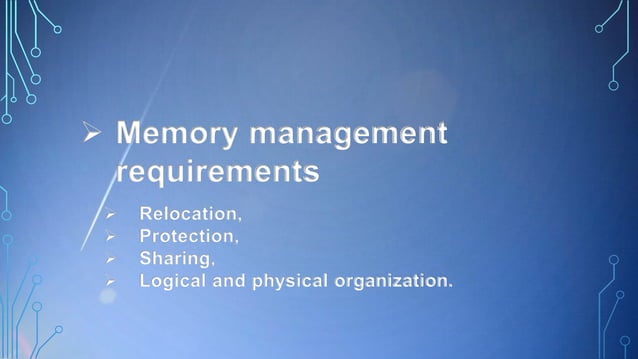 Memory management | PPT