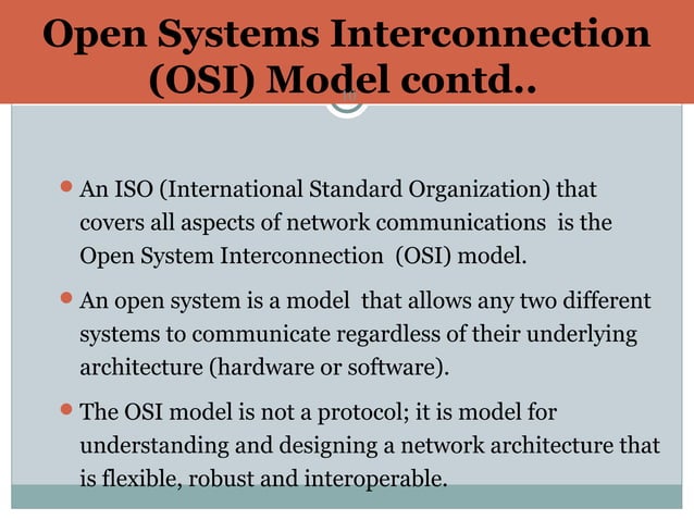 OSI Network Reference Model | PPT | Operating Systems | Computer ...