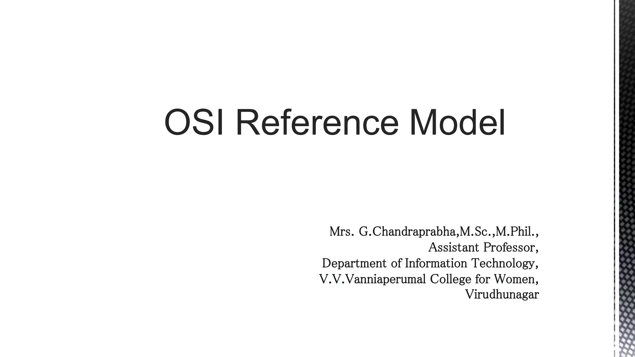 Osi reference model | PPTX
