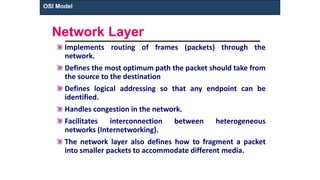 Osi reference model and the tcp | PPT