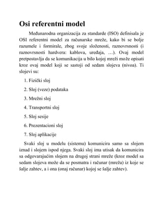Osi referentni model | DOC