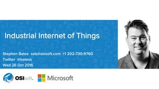 Industrial Internet of Things -- Microsoft DC Azure Meetup | PPT