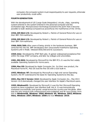 OS , Its History and Types | DOCX