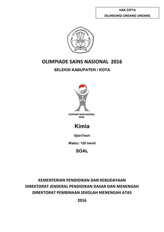 Soal OSK Kimia 2016 | PDF