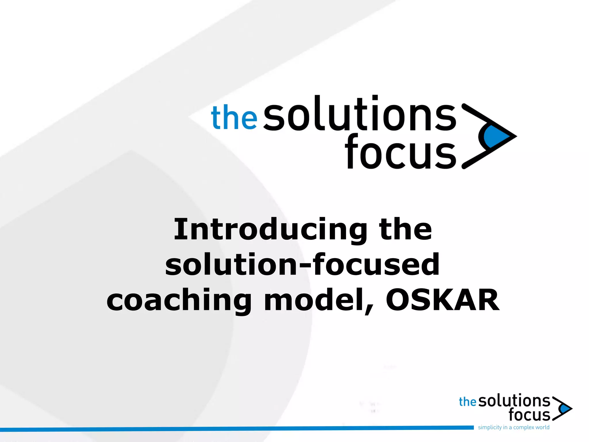 OSKAR Coaching Model | PDF | Books and Literature
