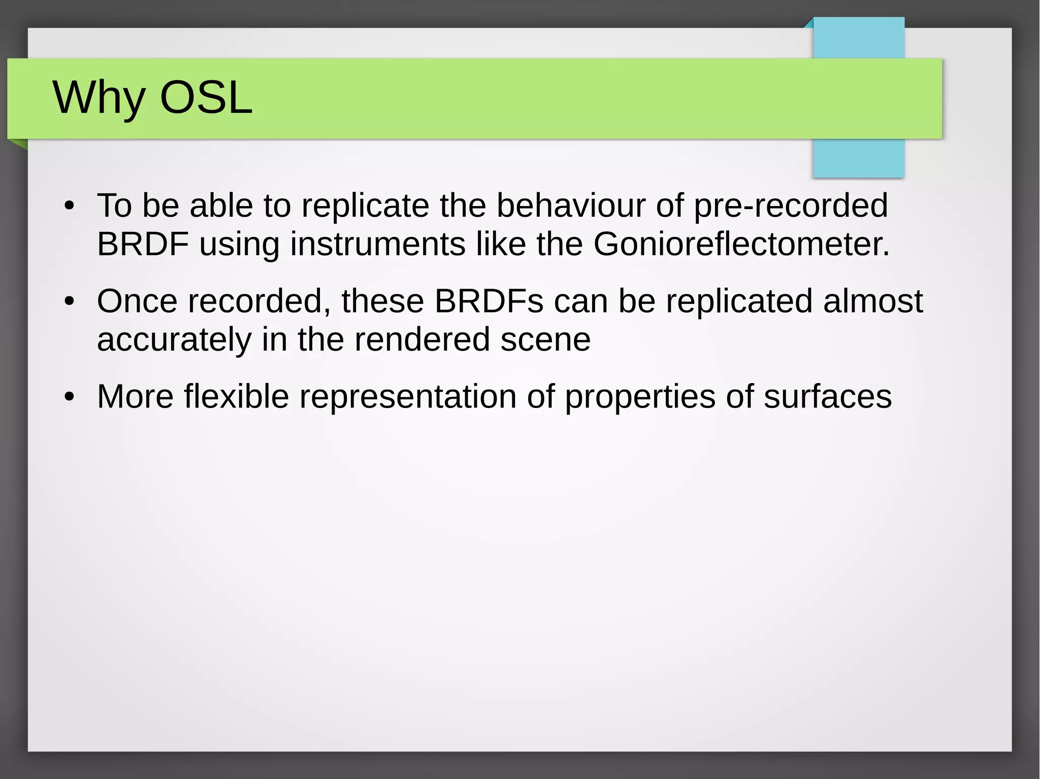 Open Shading Language (OSL) | PPT