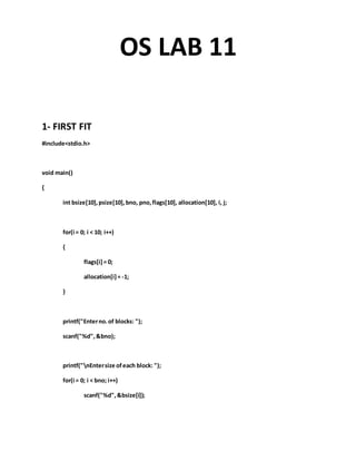 Operating system labs | DOCX