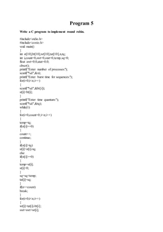 Os lab file c programs | DOCX