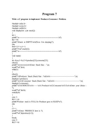Os lab file c programs | DOCX | Programming Languages | Computing
