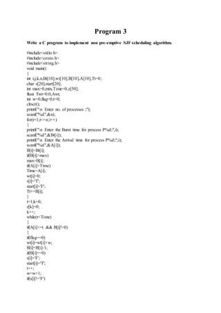 Os lab file c programs | DOCX