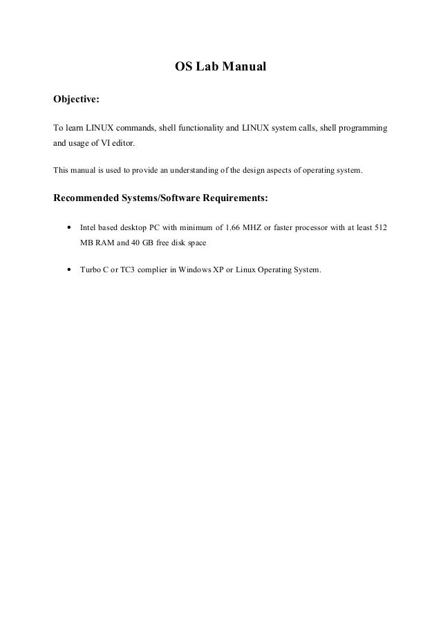 Os Lab Manual