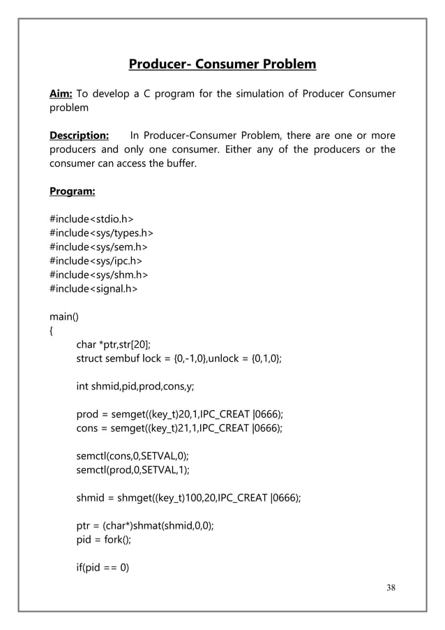 Operating System Lab Manual | PDF