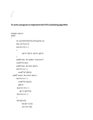 Os scheduling Algorithms | PDF