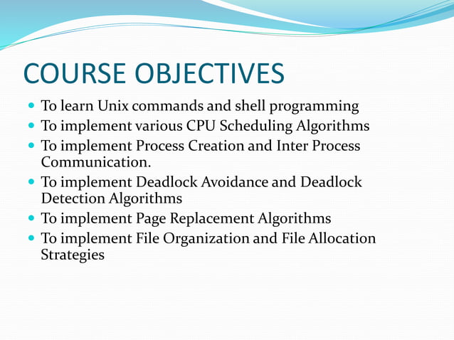 Operating System Laboratory presentation .ppt | Operating Systems | Computer Software and ...