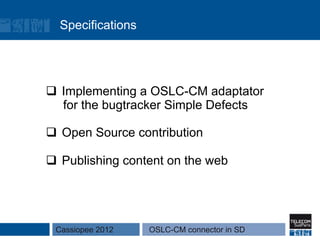 OSLC-CM connector in SD | PPT