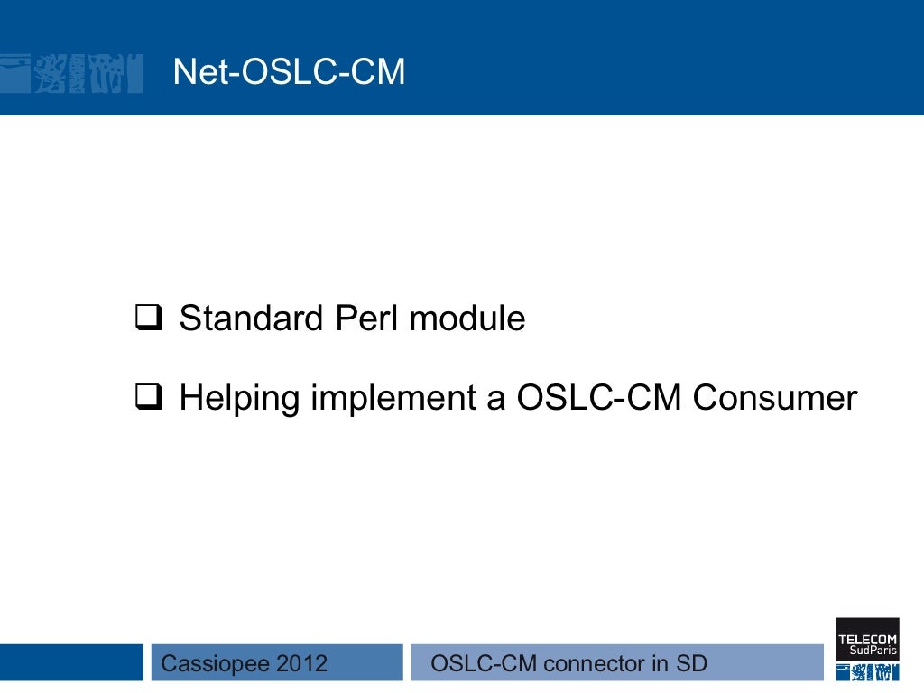 OSLC-CM connector in SD
