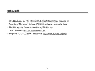 OSLC Adapter for Publishing Information on FMUs (Functional Mockup ...