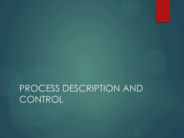 Processes description and process control. | PDF