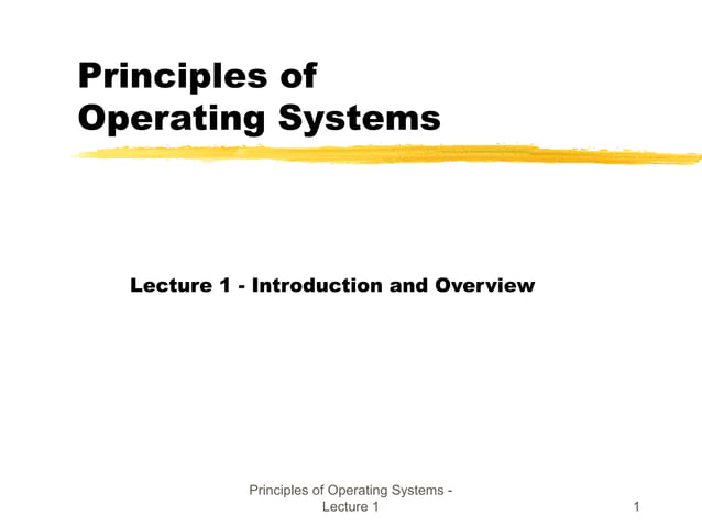 Oslecture1 | PPT