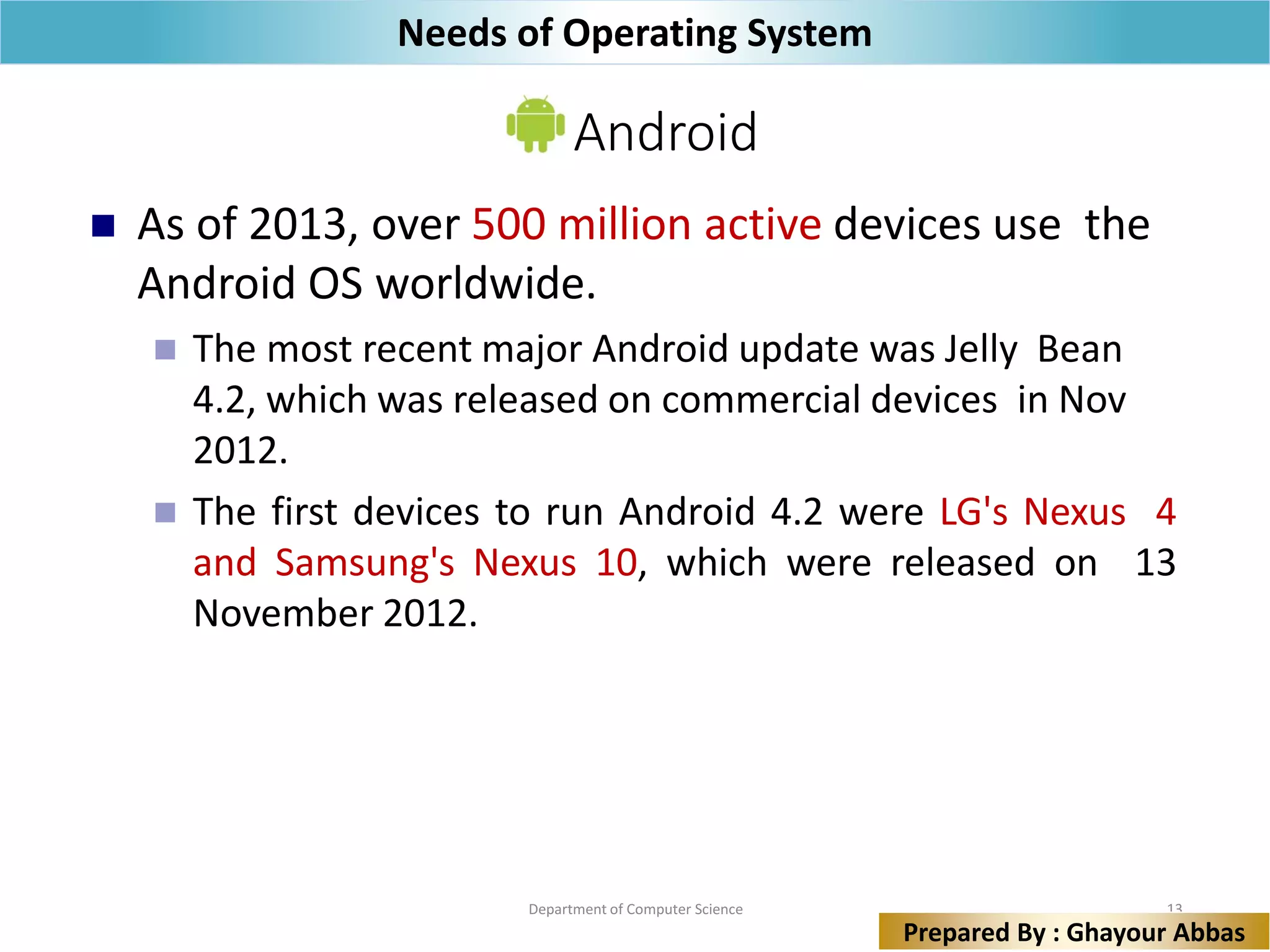 CSI-503 - 1. Introduction to Operating system | PPT