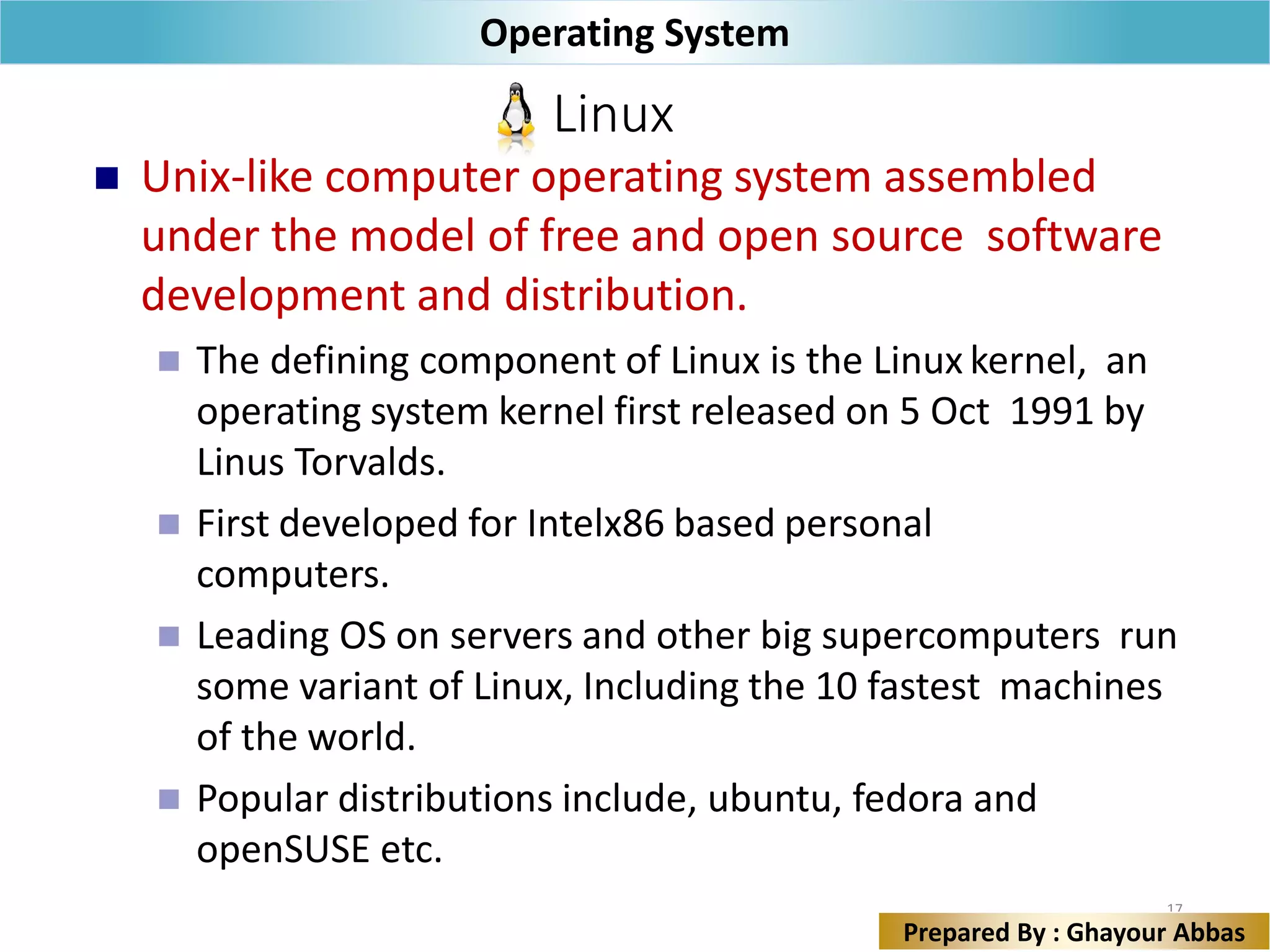 CSI-503 - 1. Introduction to Operating system | PPT