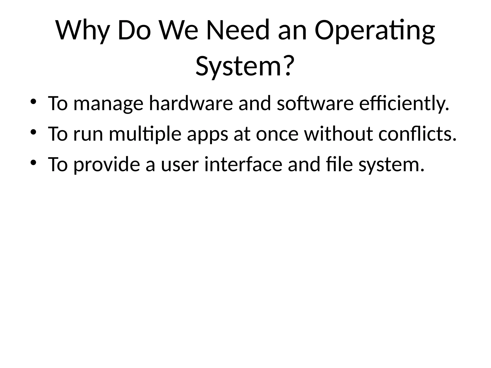 Design thinking overview of operating systems | PPTX