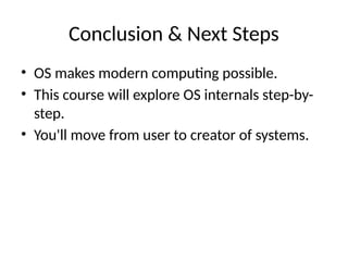 Design thinking overview of operating systems | PPTX