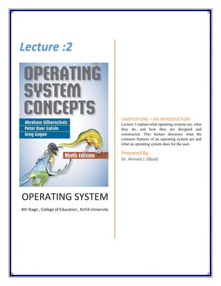 Operating System Lecture 2 | PDF