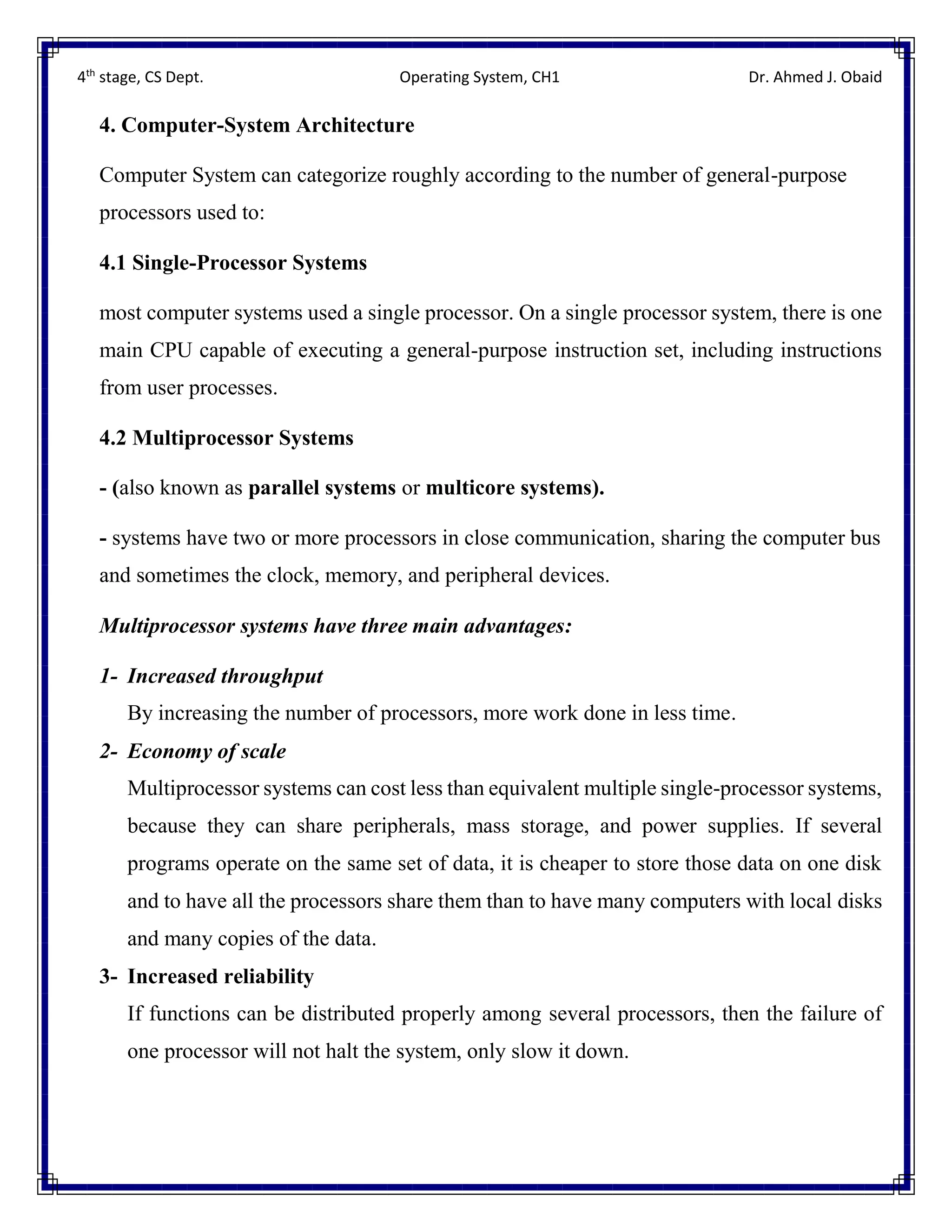 Operating System Lecture 4 | PDF