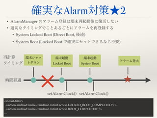 Android Direct Boot となにがなんでも鳴るアラームアプリ開発 | PDF | Operating Systems | Computer Software and ...
