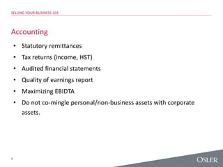 Selling your buisness 101 | PPT