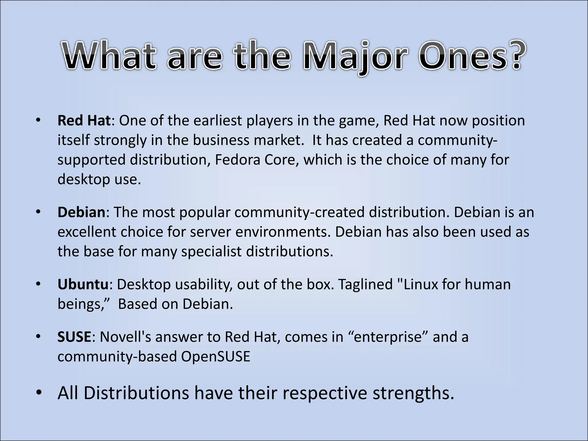 THE LINUX DISTRIBUTIONS EXPLAINED IN DETAIL | PPT