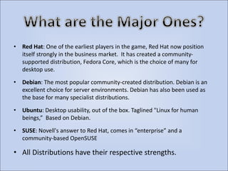THE LINUX DISTRIBUTIONS EXPLAINED IN DETAIL | PPT