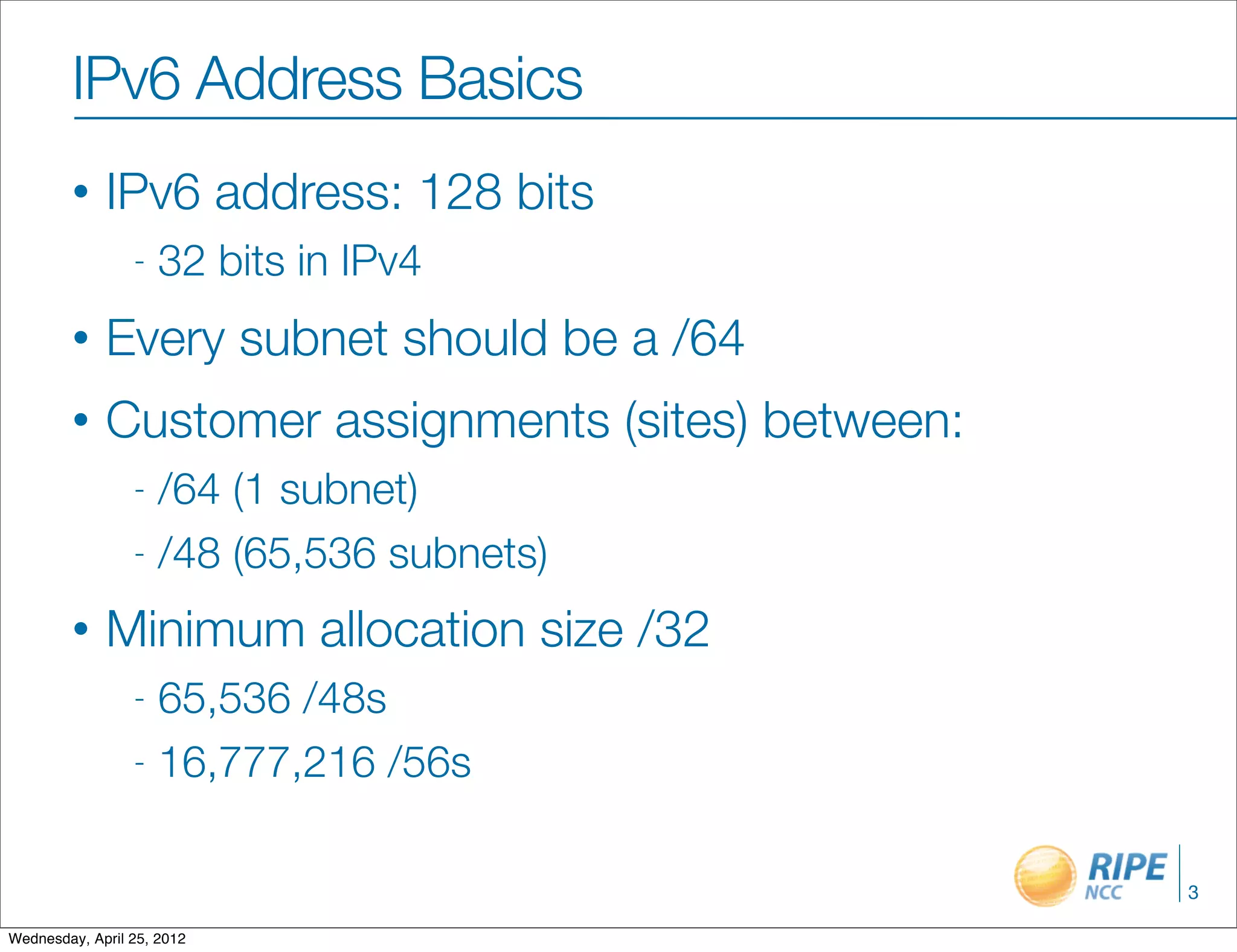 IPv6 Addressing Plan Fundamentals | PDF
