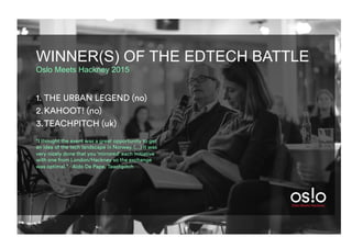 Oslo Meets Hackney 2015 - Buzz and key facts | PDF