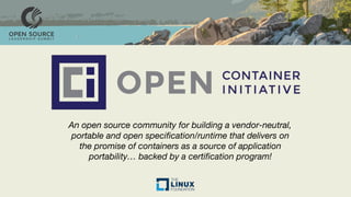 Open Container Initiative Update | PDF | Cloud Computing | Internet