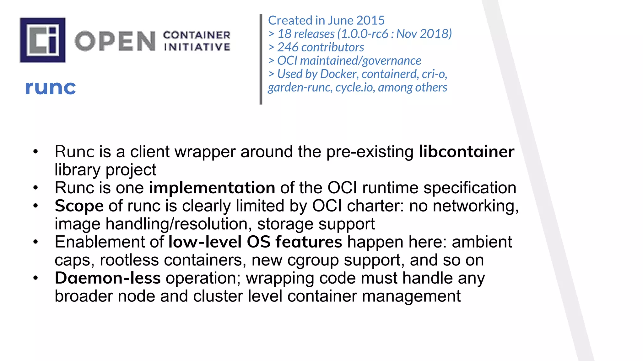 What's Running My Containers? A review of runtimes and standards. | PDF
