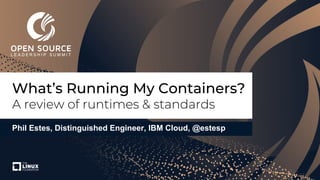 What's Running My Containers? A review of runtimes and standards. | PDF