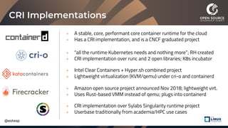 What's Running My Containers? A review of runtimes and standards. | PDF