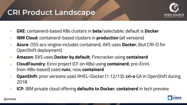 What's Running My Containers? A review of runtimes and standards. | PDF